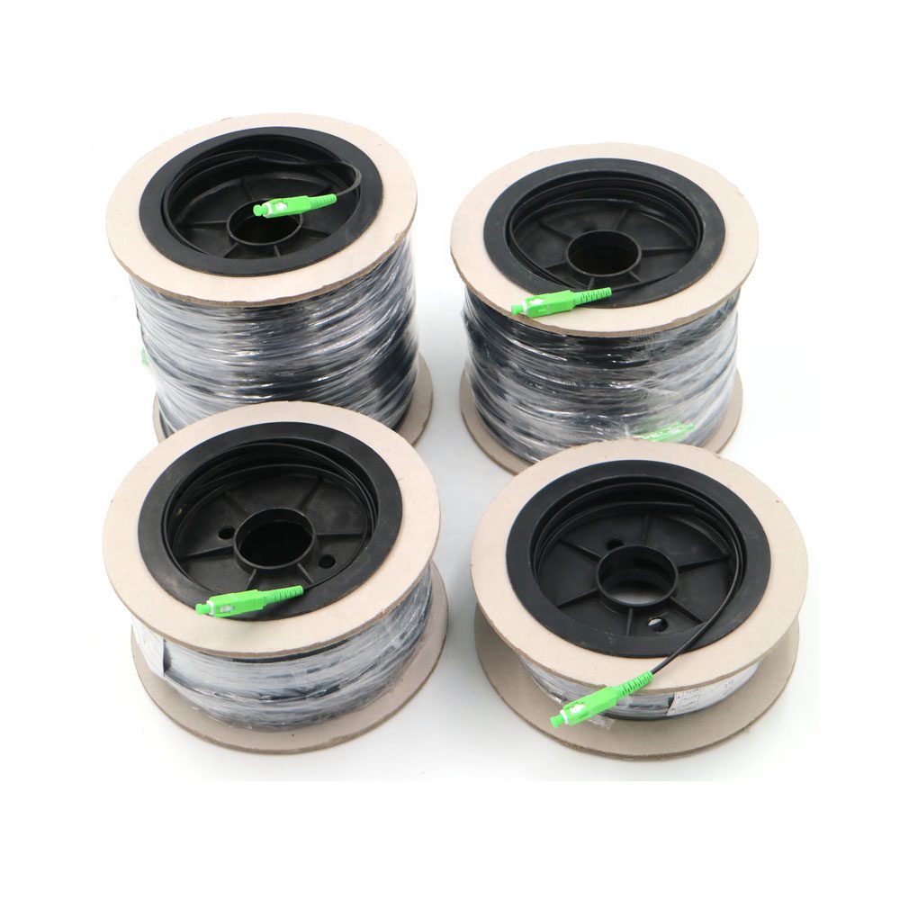 SC APC Drop Cable Patch Cord With Cable Reel Roll - TELHUA